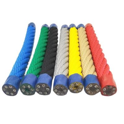 China 16mm 6 Strand Polyester Steel Core Combination Rope for Playground Climbing Net for sale