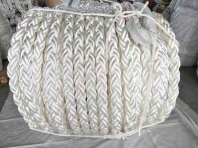 China 80mm 8 Strand Nylon Mooring Rope High Energy Absorption Waterproof Marine Hawser for sale