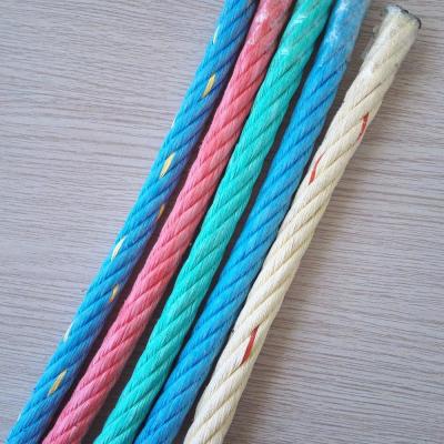 China PP Combination Rope 16mm 6 Strands Galvanized Steel Core for Commercial Fishing Trawler Nets for sale