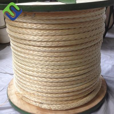 China 20mm 12 Strand UHMWPE Marine Mooring Rope - ABS Certified, 15x Steel Strength, 6-160mm Diameter Range for sale