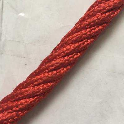 China 16mm 6-Strand Polyester Combination Rope with Steel Core for Playground Climbing Nets - 200m to 500m Lengths for sale