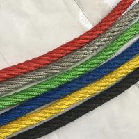 China 16mm Anti-UV Polyester Combination Rope with Steel Core - 43KN Breaking Load for Playground Climbing Nets for sale