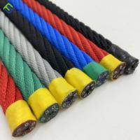 China 16mm 6-Strand Polyester Combination Rope with 4500kg Safe Load for Outdoor Playground Equipment for sale