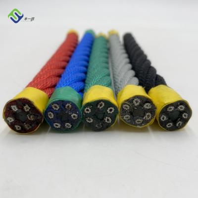 China 16mm Steel-Reinforced Playground Climbing Rope - 6 Strand Combination with 500m Length Options for Children's Play Equipment for sale