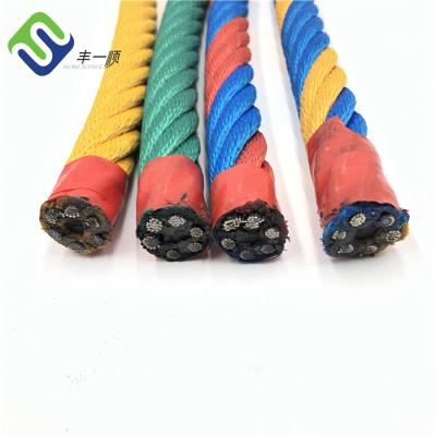 China 18mm Steel Core Playground Rope - 6-Strand Fiber Wire Reinforced for Outdoor Equipment (250m Max Length) for sale