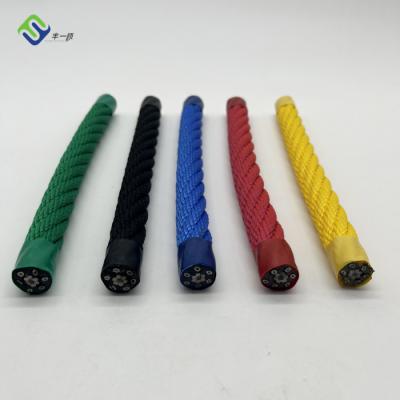 China 16mm-20mm Polypropylene Combination Rope with Steel Core 40kN Breaking Load for Playground Equipment for sale