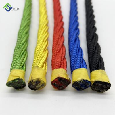 China 4 Strands Braided Polyester Combination Rope for Industrial and Heavy Duty Applications for sale