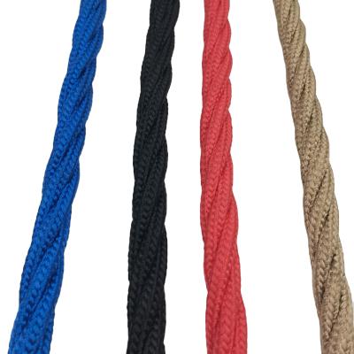 China 16mm 4-Strand Polyester Combination Rope with Steel Core for Playground Equipment - 1.5mm Wire Thickness for sale