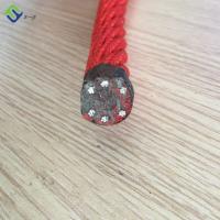 China 16mm Polyester Combination Rope with 2.7mm Steel Core - UV Resistant Playground Climbing Rope 500m Length for sale