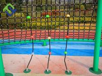 China Pyramid Climbing Play Equipment 6 Strand Combination Rope Netting 250x250x200cm for sale