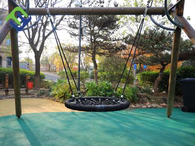China 100cm Round Kids Playground Nest Swing Seat with 1000kg Capacity and Galvanized Steel Frame for sale