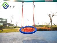China 100cm Round Kids Playground Nest Swing Seat with 1000kg Capacity and Galvanized Steel Frame for sale