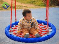 China 100cm Outdoor Spider Web Round Swing - 500kg to 750kg Capacity with Steel Wire Reinforced Ropes for sale
