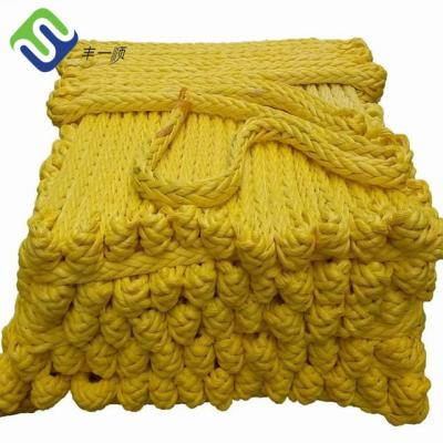China 12-Strand UHMWPE Floating Mooring Rope 28mm-96mm Diameter 220m Length Marine Towing Line for sale