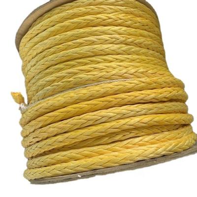 China UHMWPE 12 Strand Marine Tow Rope 24mm-96mm Diameter High Breaking Strength for Ship Towing for sale
