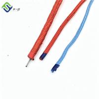 China 12mm Single Strand Polyester Combination Rope with Steel Core - UV Resistant for Playground Equipment for sale