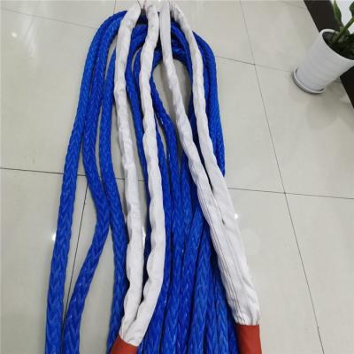 China 12 Strand UHMWPE Synthetic Fiber Mooring Rope 200m Braided for Marine Work for sale