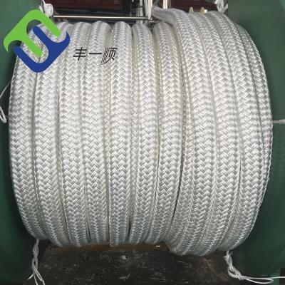 China Heavy Duty Double Braided Nylon Marine Mooring Rope 48mm 2 inch High Tensile for sale