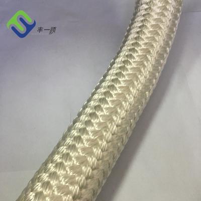 China Wear Proof Double Braided Mooring Rope 48mm-120mm White Polyamide Nylon with CCS/LR/ABS/DNVGL Certifications for sale