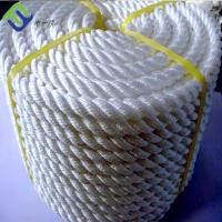 China Three Strand Twisted Nylon Anchor Line 4mm-160mm with Galvanized Thimble for Marine Docking for sale