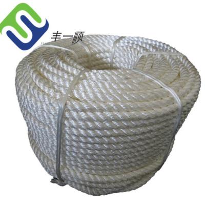 China UV Resistant 3 Strand Twisted Nylon Rope - 600ft/200m Length, Custom Sizes Available for Industrial Pulling Applications for sale