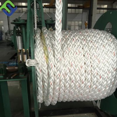 China 32mm 8-Strand Polyester Marine Mooring Rope - 200/220m Length, High Abrasion Resistance for sale