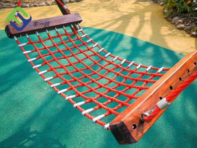 China 150cm x 80cm Colorful Hammock Net Tree Swing with 16mm Steel Ropes for Playground Equipment for sale
