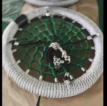 China 12cm Ring Round Playground Net Swing 100cm Diameter 400kg Capacity EN1176 Certified Outdoor Equipment for sale