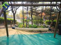 China 120mm Diameter Natural Color Polyester Playground Rope Bridge - 12 Strands Braided Construction for Outdoor Play Equipment for sale