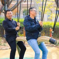 China Commercial Playground Rope Suspension Bridge 150mm Diameter 12-Strand Polyester with 226,500 dan Breaking Strength for sale