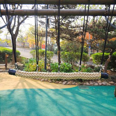 China Commercial Playground Rope Suspension Bridge 150mm Diameter 12-Strand Polyester with 226,500 dan Breaking Strength for sale