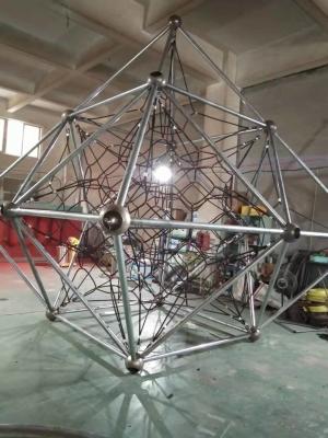 China Cubic Rope Web Climbing Playground Equipment - 6x6x9m Dimensions with 16mm Polyester Rope for sale
