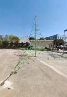 China Outdoor Playground Climbing Net 4m x 4m Pyramid Rope UV Resistant Polyester Steel Core for sale