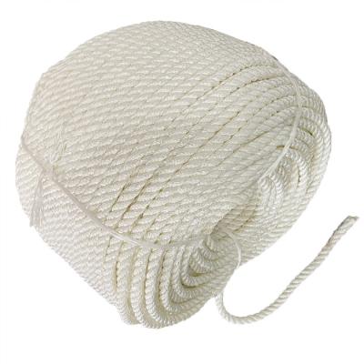 China 3-Strand Nylon Twisted Rope 4mm-28mm Diameter | High Strength Marine & Industrial Polyamide Rope for sale