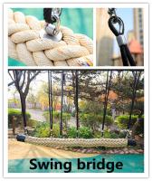 China Outdoor Rope Climbing Playground Swing Bridge for Children - 120mm/150mm Sizes with 16mm Steel Rope for sale
