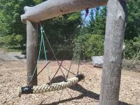 China 150mm x 4 Meters Playground Rope Bridge with Steel Cable Hand Rails - Polyester Construction for Outdoor Safety for sale