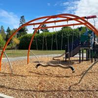 China 150mm x 4 Meters Playground Rope Bridge with Steel Cable Hand Rails - Polyester Construction for Outdoor Safety for sale