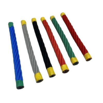 China 16mm 6x7 Steel Wire Fiber Core Polyester Combination Rope UV Resistant for Playground for sale