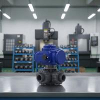 China 3-Way Electric PVC Ball Valve, L-Port/T-Port Motorized Plastic Valve for Water Treatment for sale