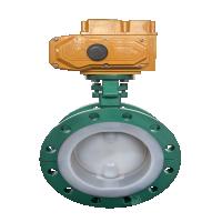 China 11/2 20in  WCB  Stainless Steel Electric High-performance Fluoridated Coating Flanged butterfly Valve & On/Off & Customization for sale