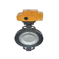 China 11/2 20in  WCB  Stainless Steel Electric High-performance Fluoridated Coating Flanged butterfly Valve & On/Off & Customization for sale