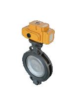 China 11/2 20in  WCB  Stainless Steel Electric High-performance Fluoridated Coating Flanged butterfly Valve & On/Off & Customization for sale