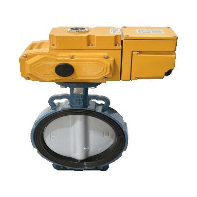China 4-inch WCB SS304316 High Temperature Electric Centerline Soft-sealed Butterfly Valve Cutting Regulating DC24 Remote Control for sale