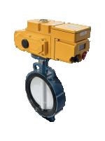 China 4-inch WCB SS304316 High Temperature Electric Centerline Soft-sealed Butterfly Valve Cutting Regulating DC24 Remote Control for sale