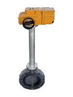 China 2in8in Electric Plastic Butterfly Valves Extension Rods DC24V/AC220V Customizable. Both German American Standards Available. for sale