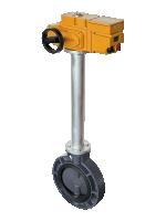 China 2in8in Electric Plastic Butterfly Valves Extension Rods DC24V/AC220V Customizable. Both German American Standards Available. for sale