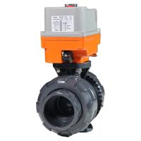 China Etrany UPVC PVC Motorized Ball Valve Industrial Grade Electric Control Valve for Water Treatment PN10/PN16 for sale