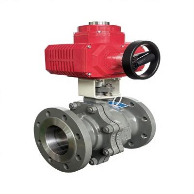 China 2in 10inExplosion Proof Electric Ball Valve, Flange Type, WCB/Stainless Steel, or Oil Gas Chemical IndustryDC24VAC110V220V380V for sale