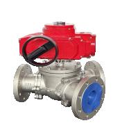 China 2in-12in Stainless Steel Explosion-proof Electric Y-type Three-way Ball Valve with Flange Hard Seal and Intelligent Type for sale