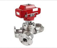 China 2in-12in Stainless Steel Explosion-proof Electric Y-type Three-way Ball Valve with Flange Hard Seal and Intelligent Type for sale